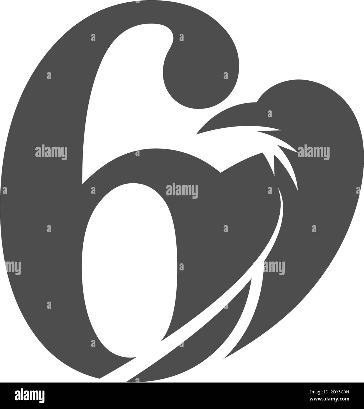 Number 6 logo Black and White Stock Photos & Images - Alamy