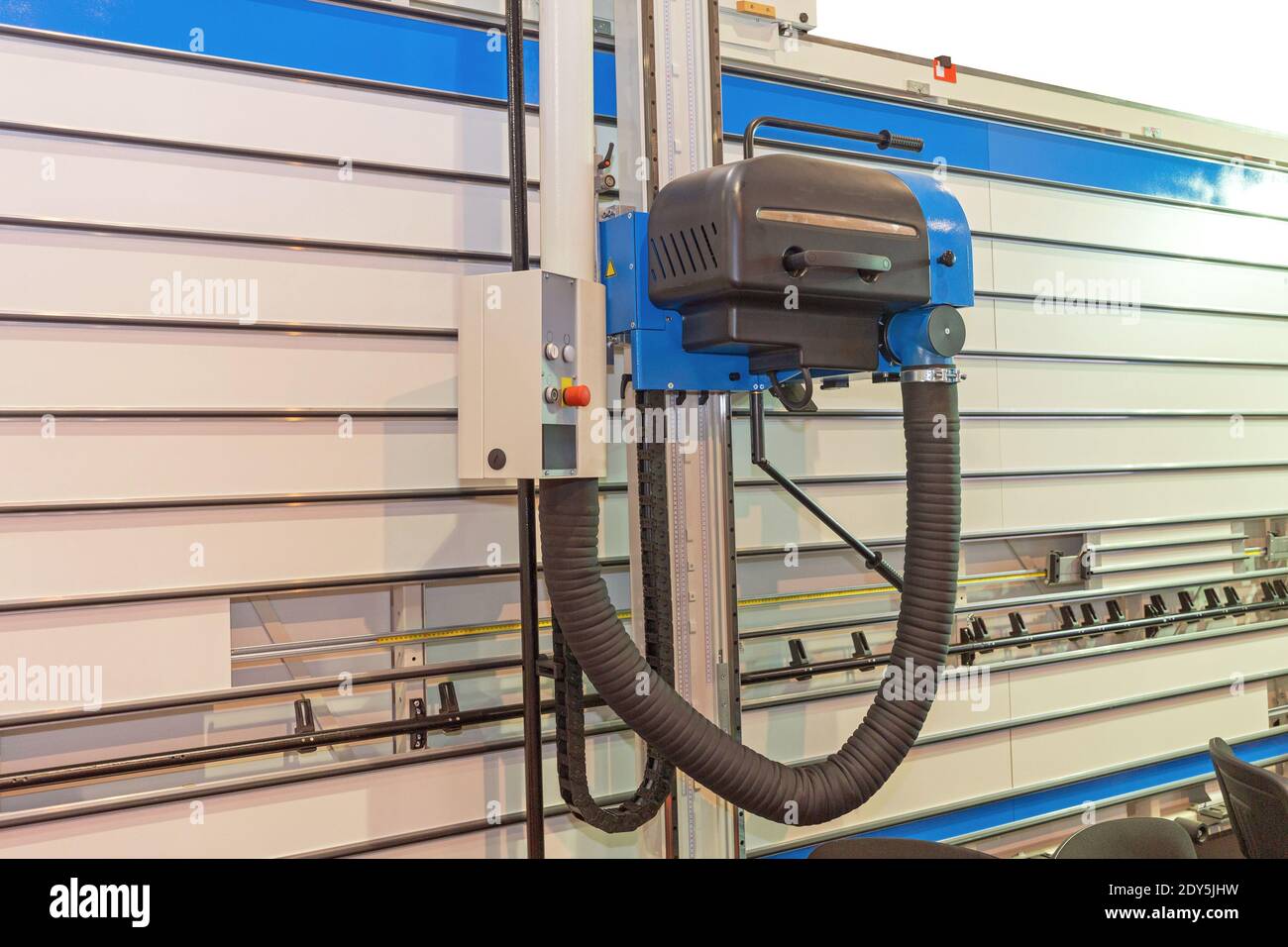 Vertical Panel Saw Machine in Wood Workshop Stock Photo - Alamy
