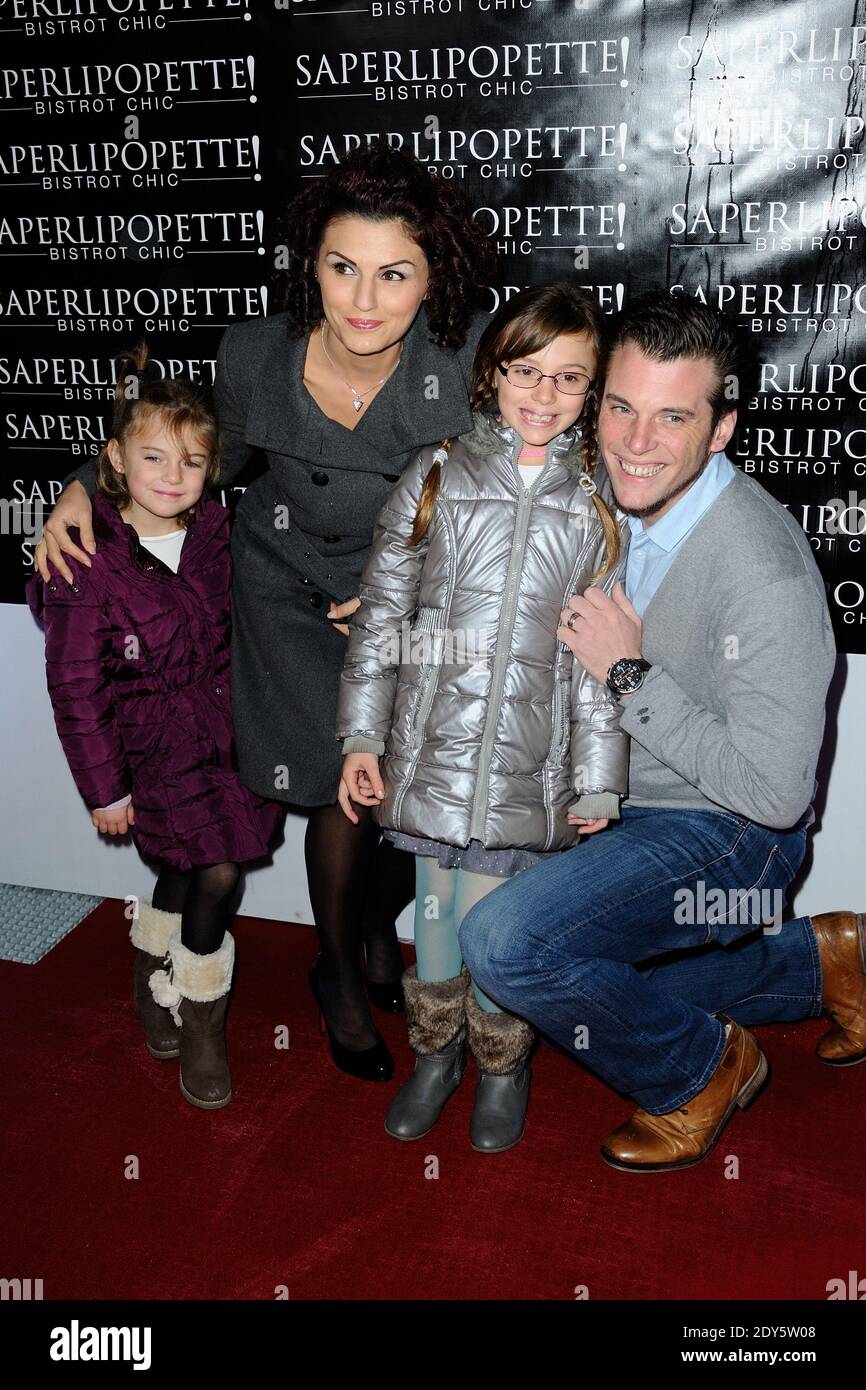 Norbert Tarayre with his wife Amandine and their daughters attending ...