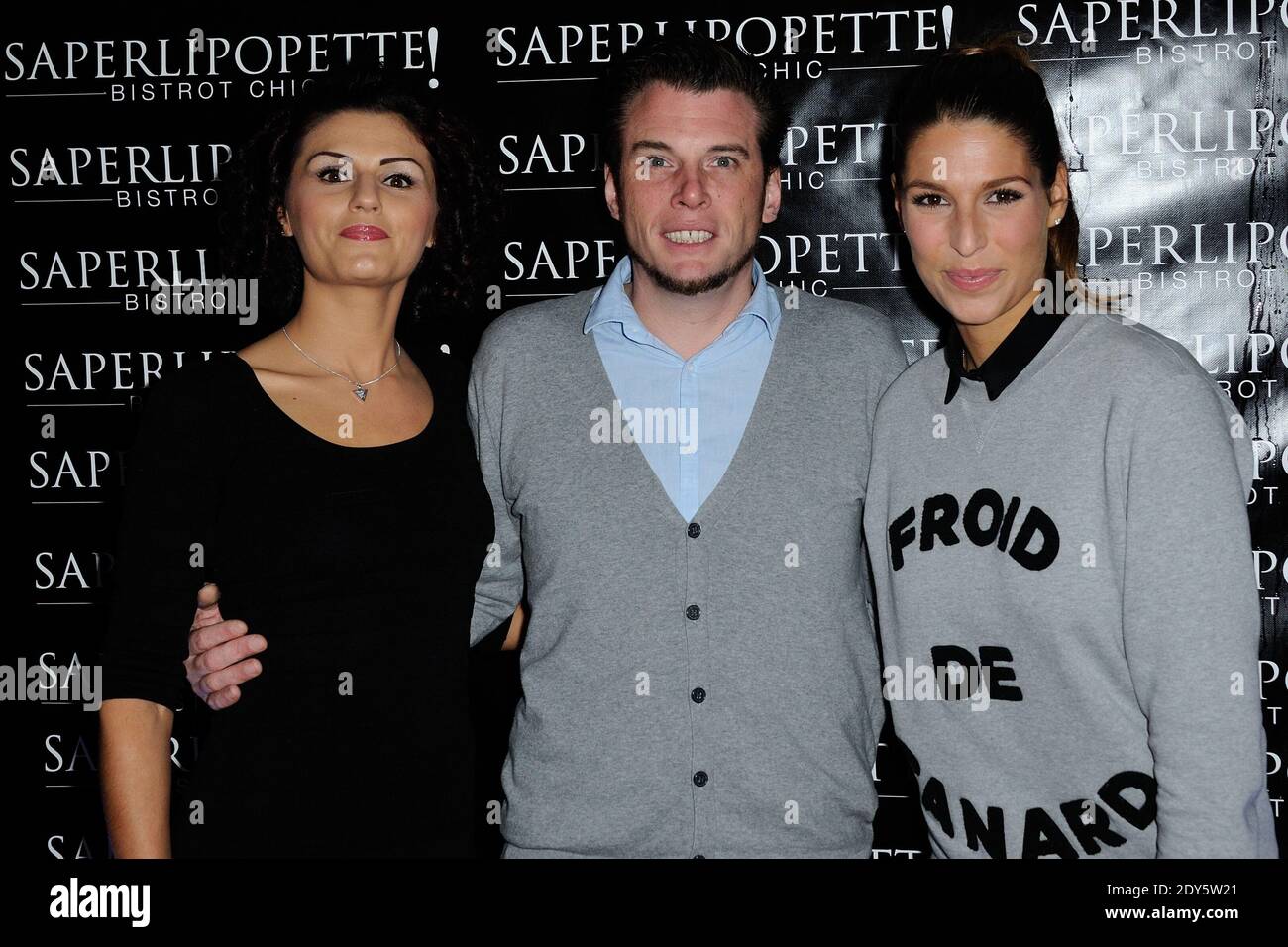 Norbert Tarayre, his wife Amandine and Laury Thilleman attending ...