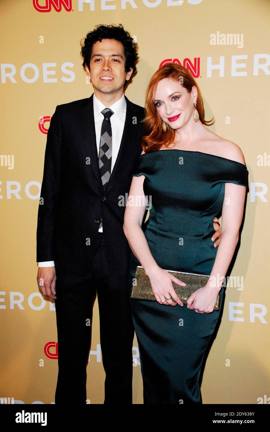 Geoffrey Arend and Christina Hendricks attend CNN Heroes: An All-Star ...