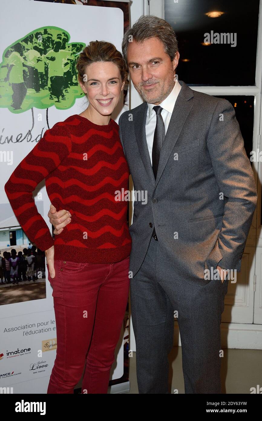 Julie Andrieu and Stephane Delajoux attending the 10th anniversary ...