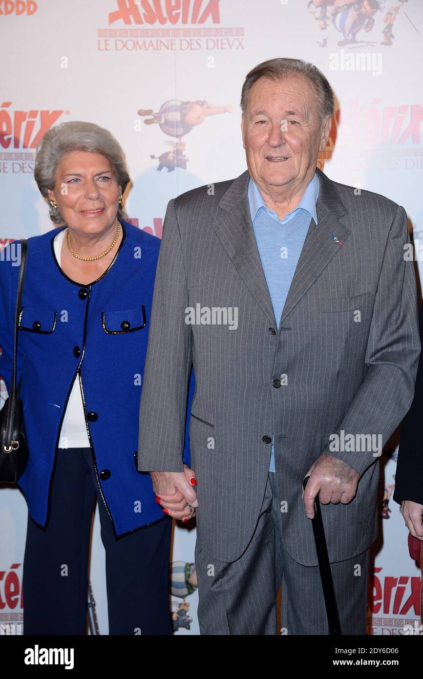 Ada Milani and Albert Uderzo attending the Premiere of Asterix Le ...