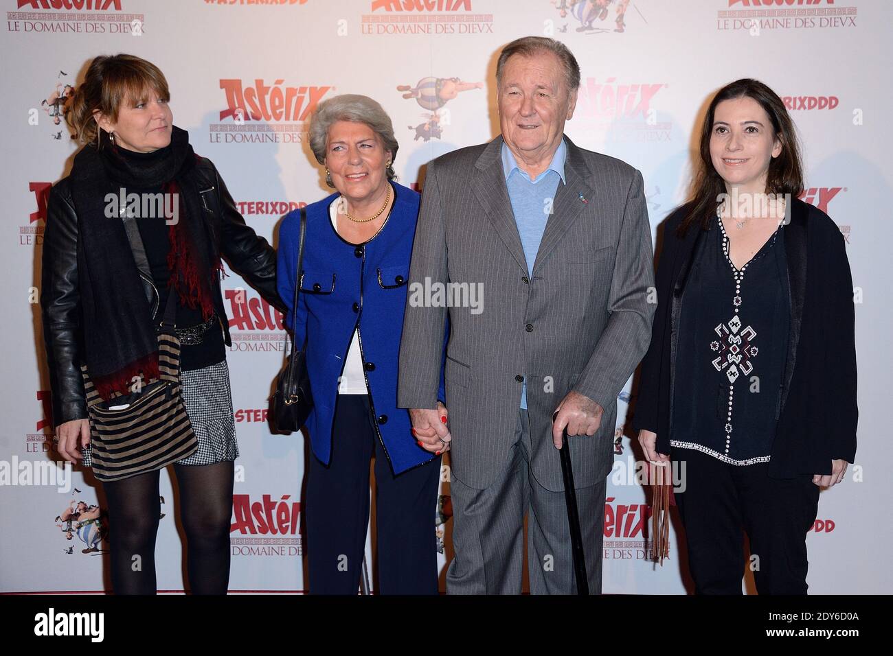 Sylvie Uderzo, Ada Milani and Albert Uderzo and Anne Goscinny attending ...