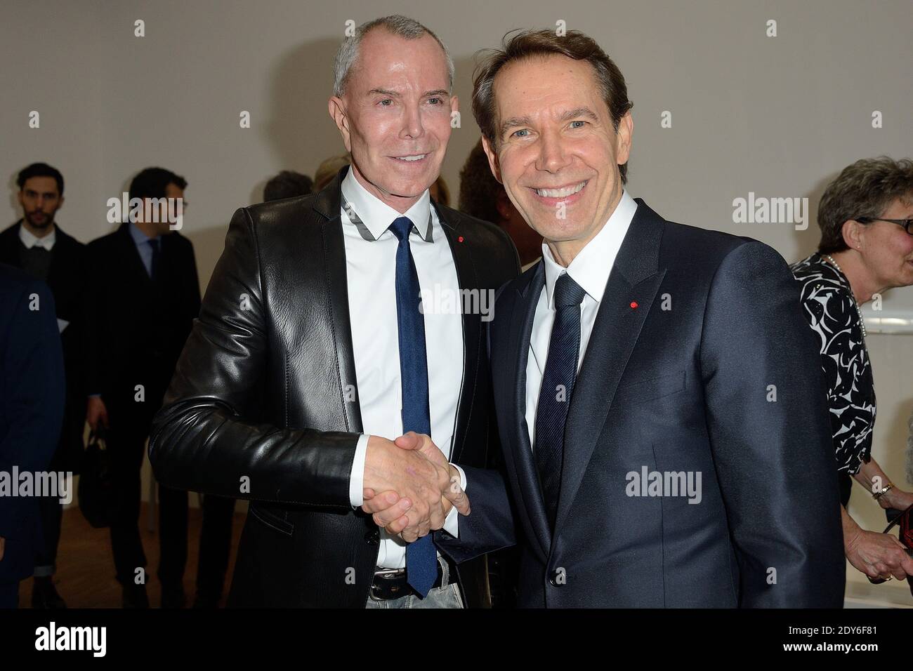 Jean-Claude Jitrois and Jeff Koons attending the varnishing day of Jeff ...
