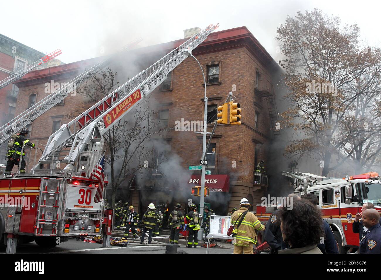 A fire broke out this morning in Harlem on Frederick Douglass Boulevard ...