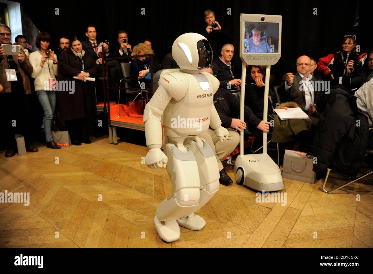 Honda's humanoid robot ASIMO (Advanced Step in Innovative MObility ...