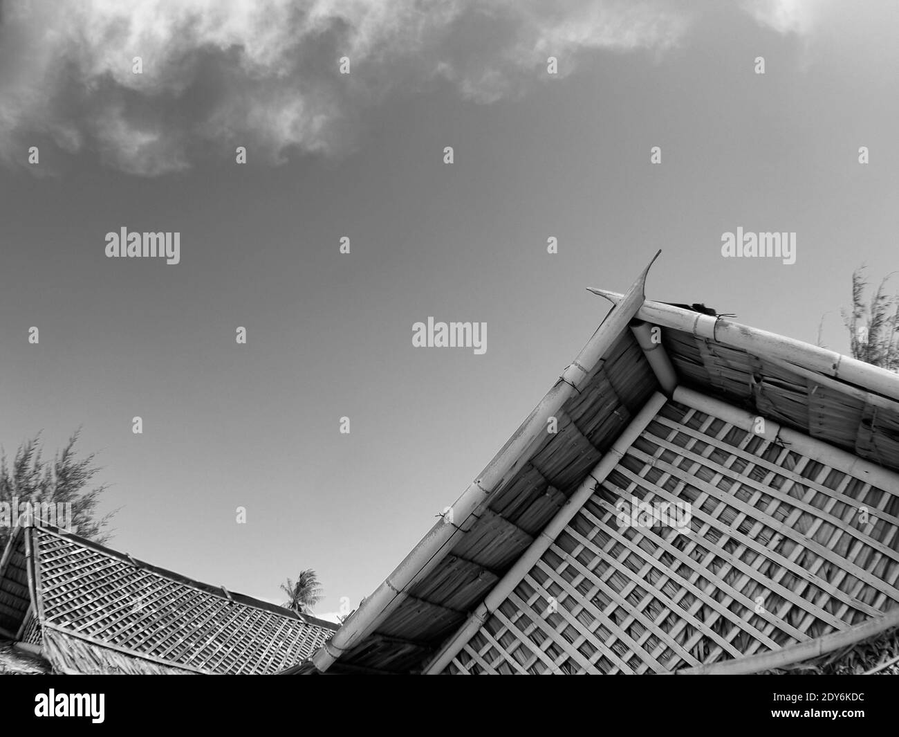 Wooden rooftop Black and White Stock Photos & Images - Alamy