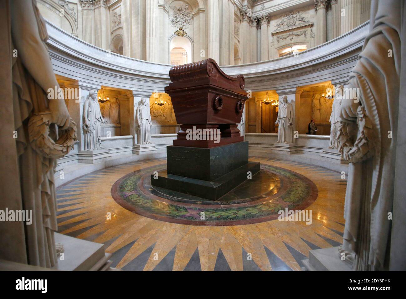 A general view shows the tomb of France's Emperor Napoleon Bonaparte (1769-1821) during a visit ...