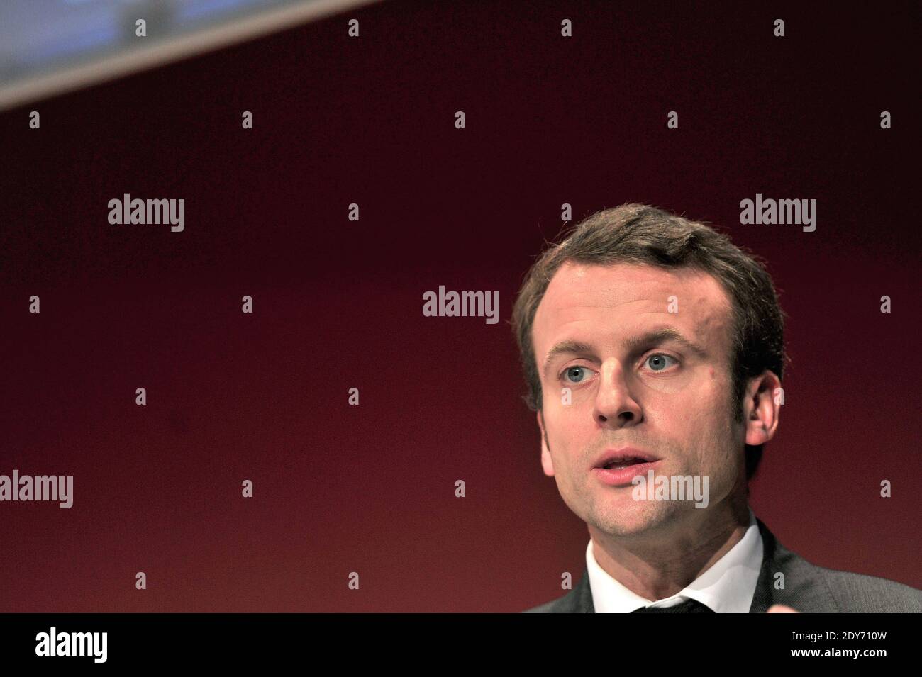 French Economy Minister Emmanuel Macron attends the 7th International ...