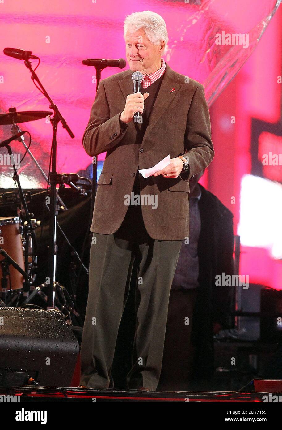 US former President Bill Clinton during a special concert on Aids day ...