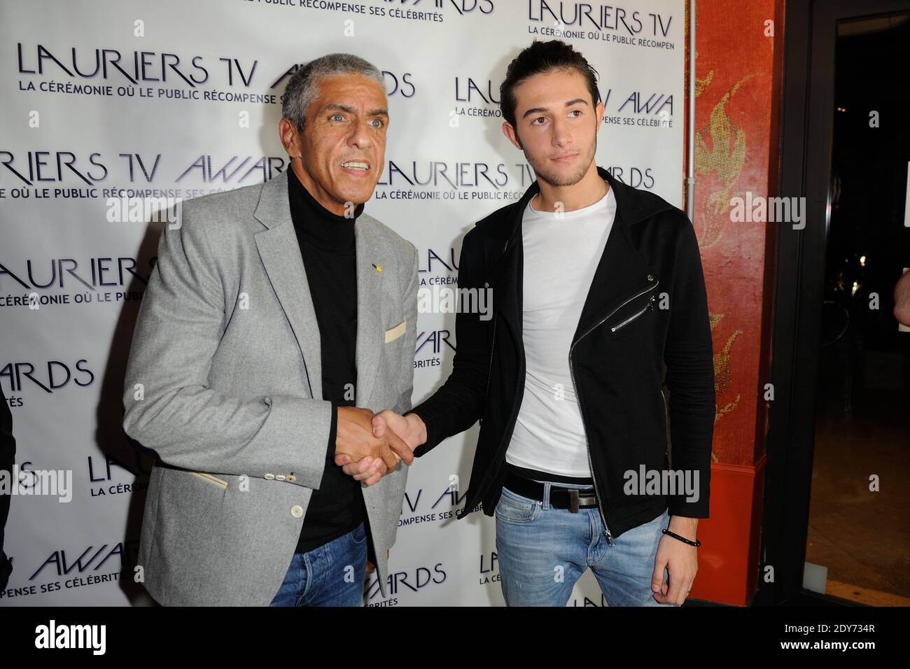 Samy Naceri, Tarek Benattia attending Lauriers TV awards press ...
