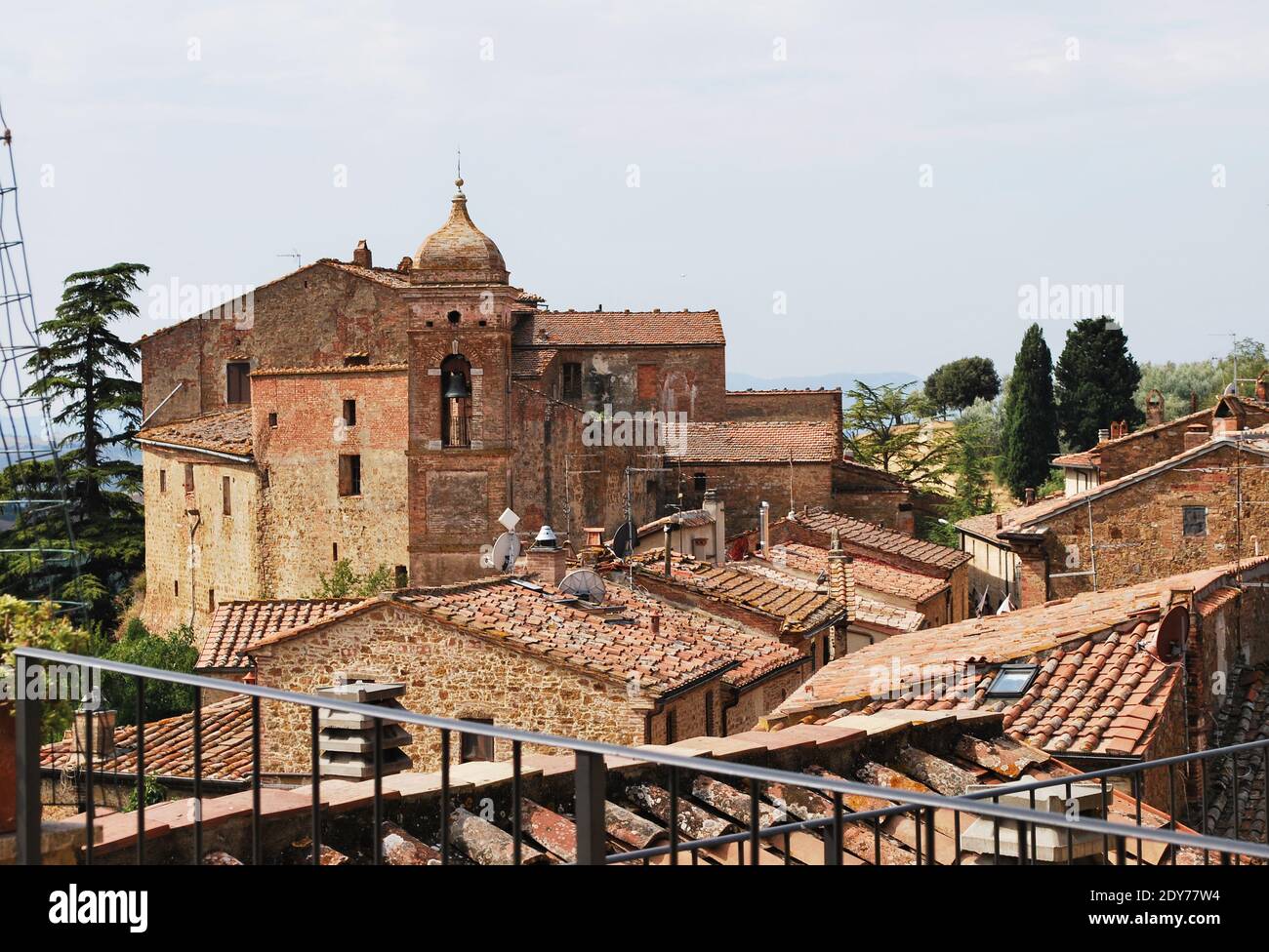 Roofs Of Montisi Village In Montalcino, Siena, Italy Stock Photo - Alamy
