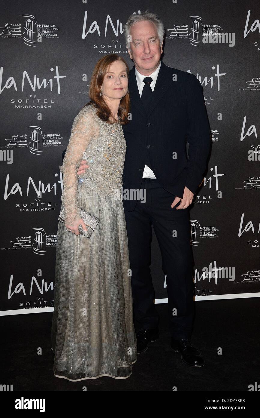 Isabelle Huppert and Alan Rickman attending Sofitel Party during the ...