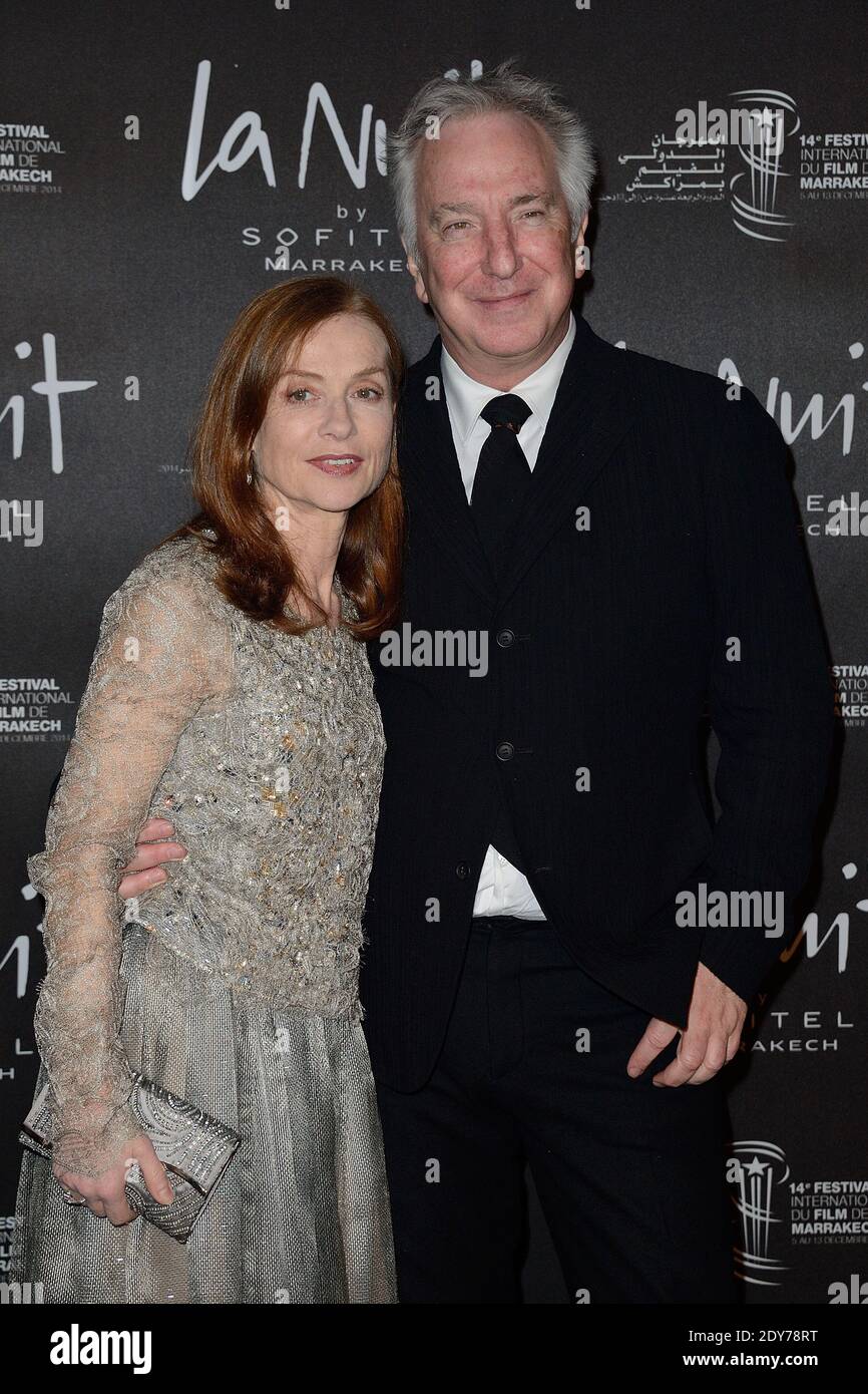 Isabelle Huppert and Alan Rickman attending Sofitel Party during the ...