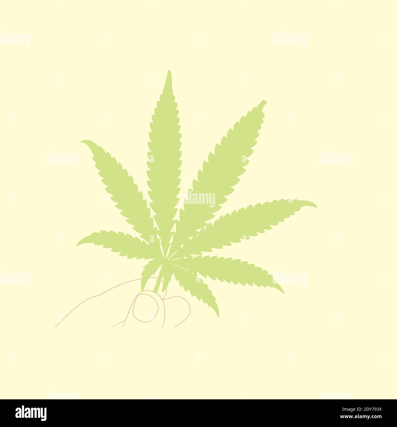 Weed leaf sativa hand Stock Vector Images - Alamy