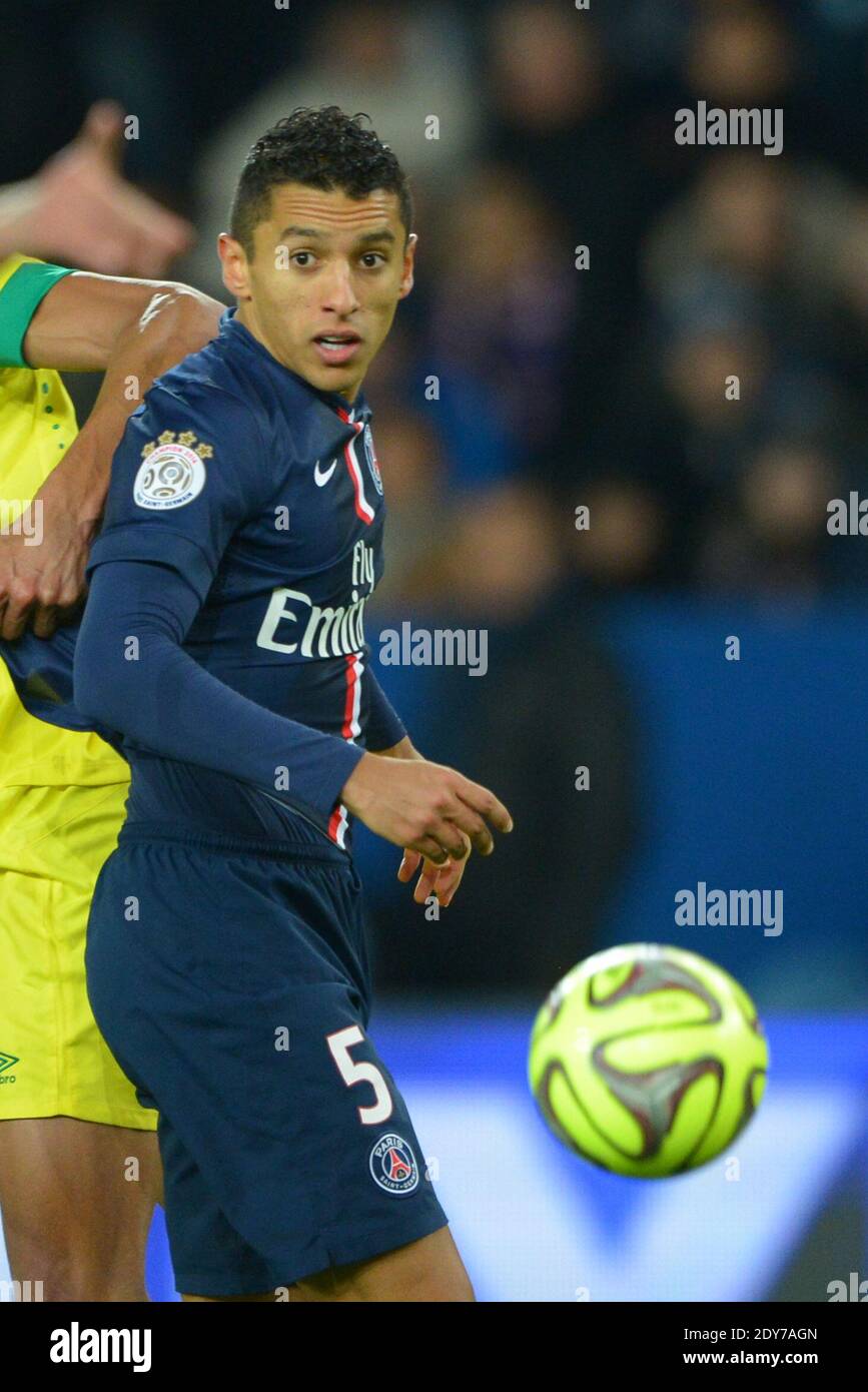 PSG's Marquinhos during the French First League soccer match, Paris ...