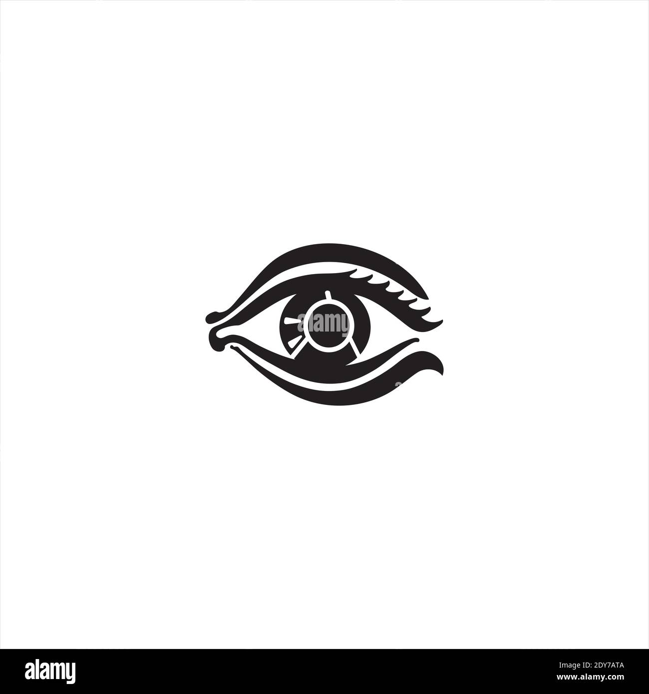 Human eye icon illustration isolated on white background Stock Vector ...