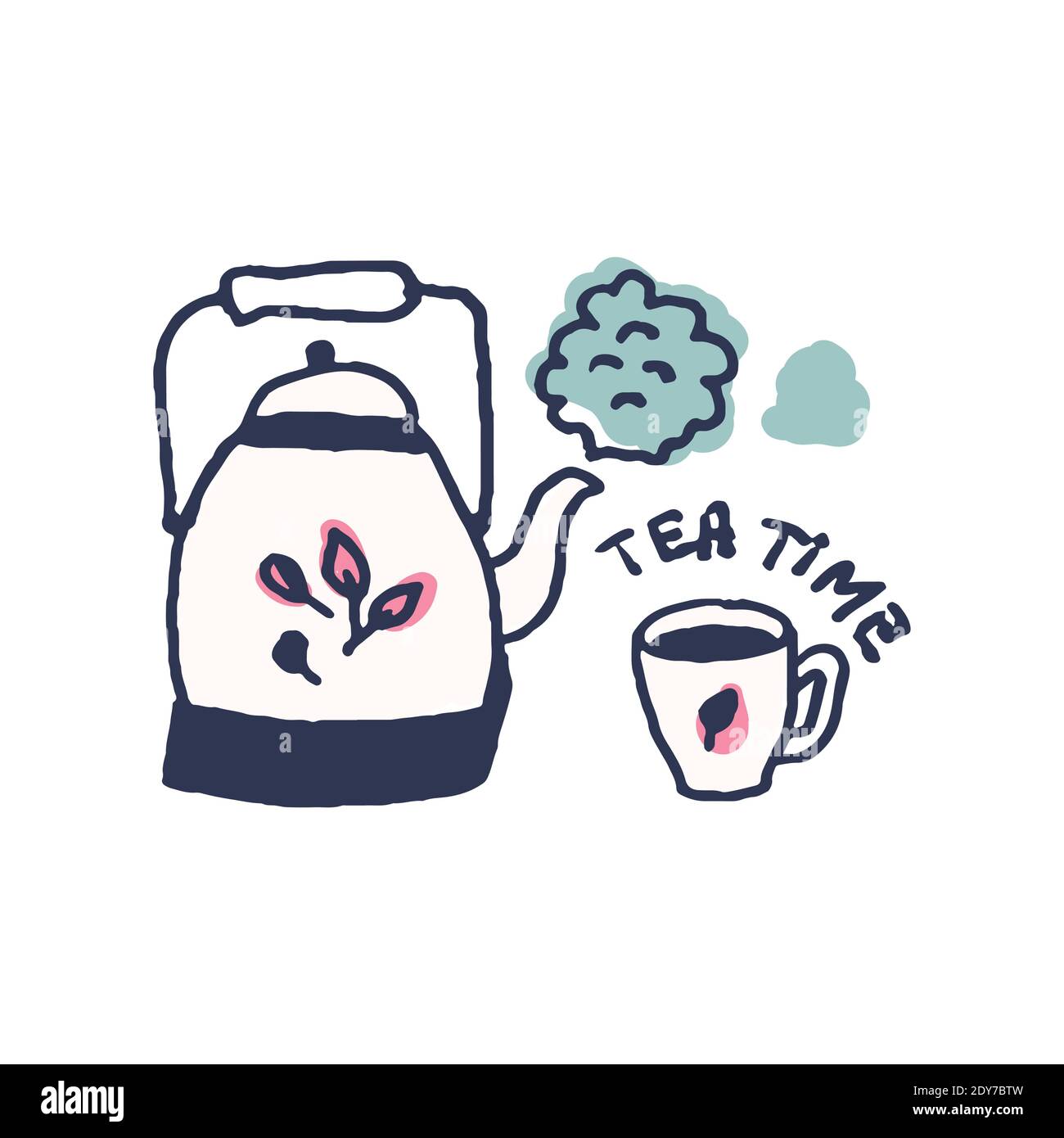 Cozy tea time in Cut Out Stock Images & Pictures - Alamy