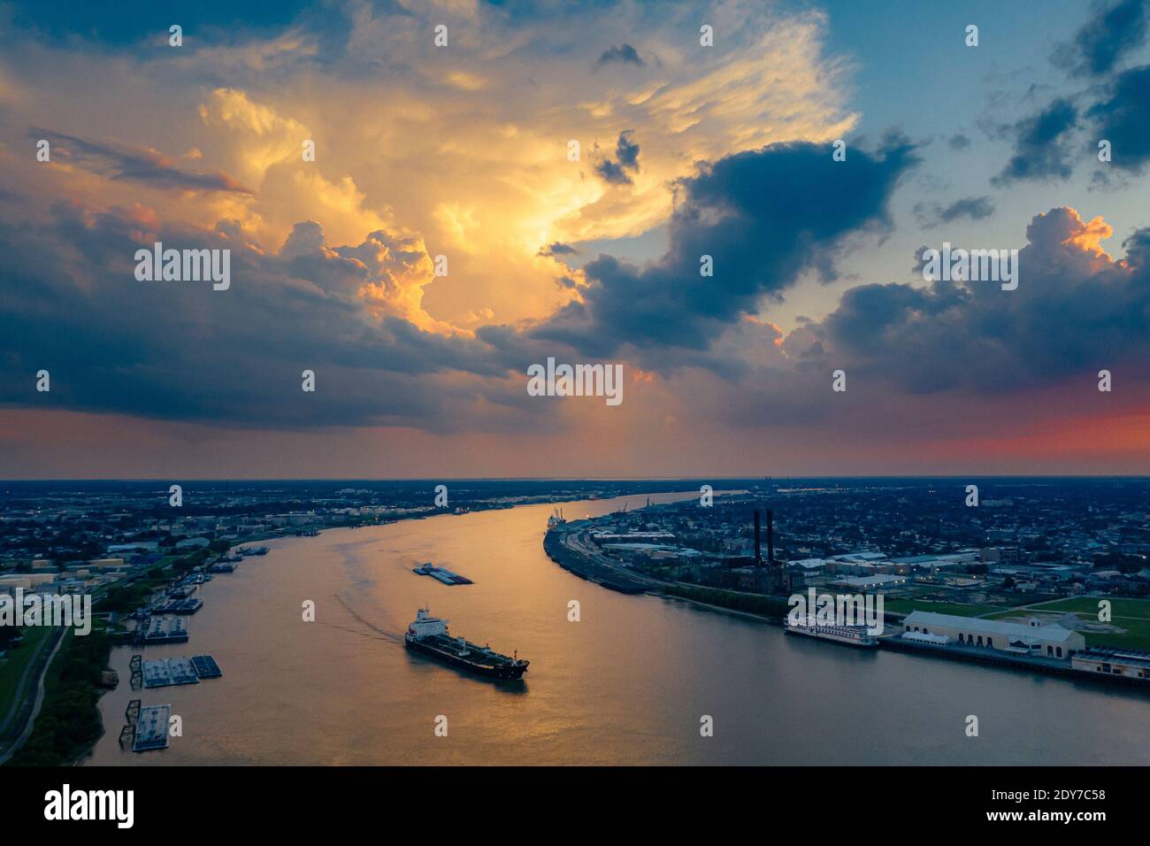 Aerial view west bank of new orleans hi-res stock photography and ...