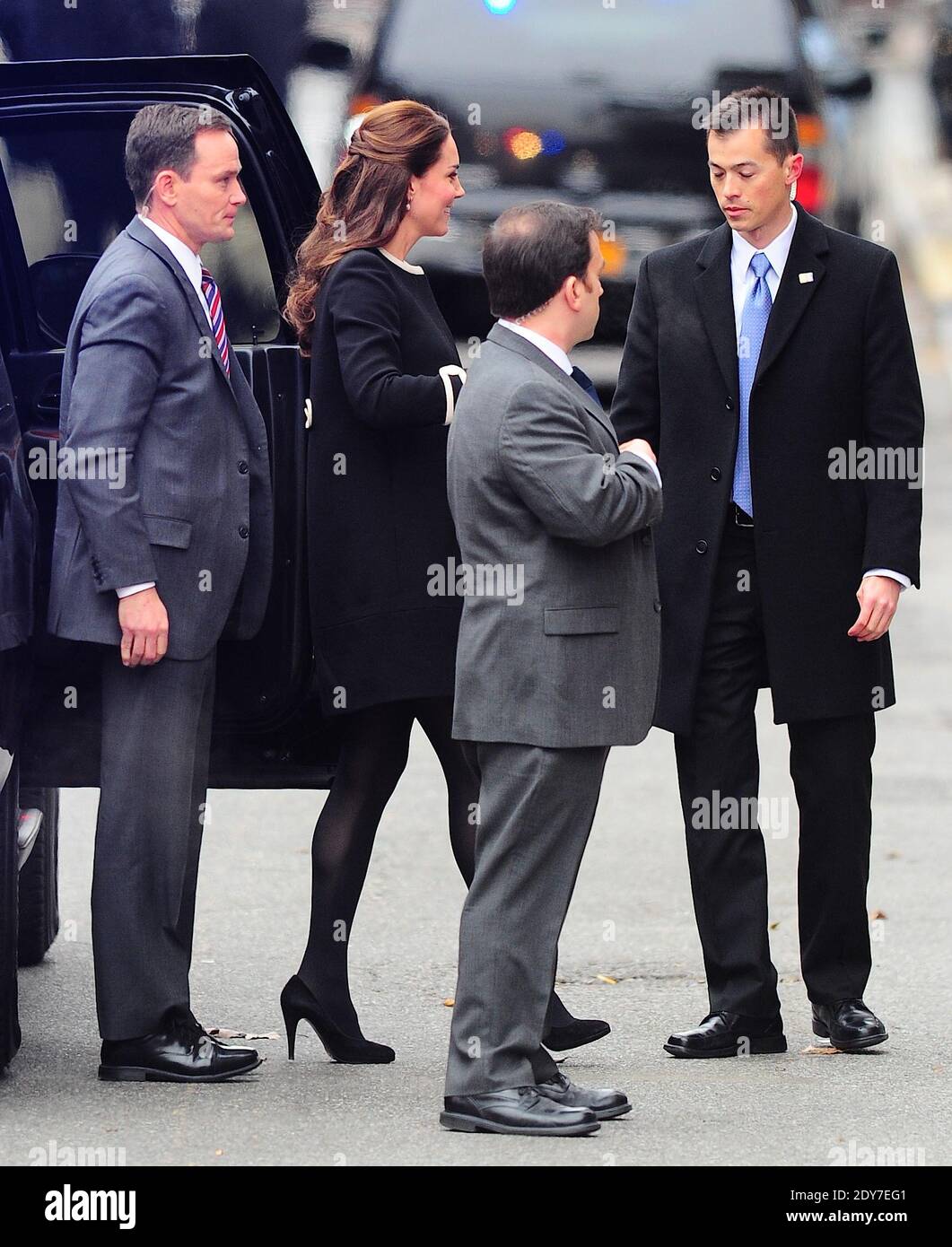 Duchess of Cambridge Kate Middleton is seen arriving with the First ...
