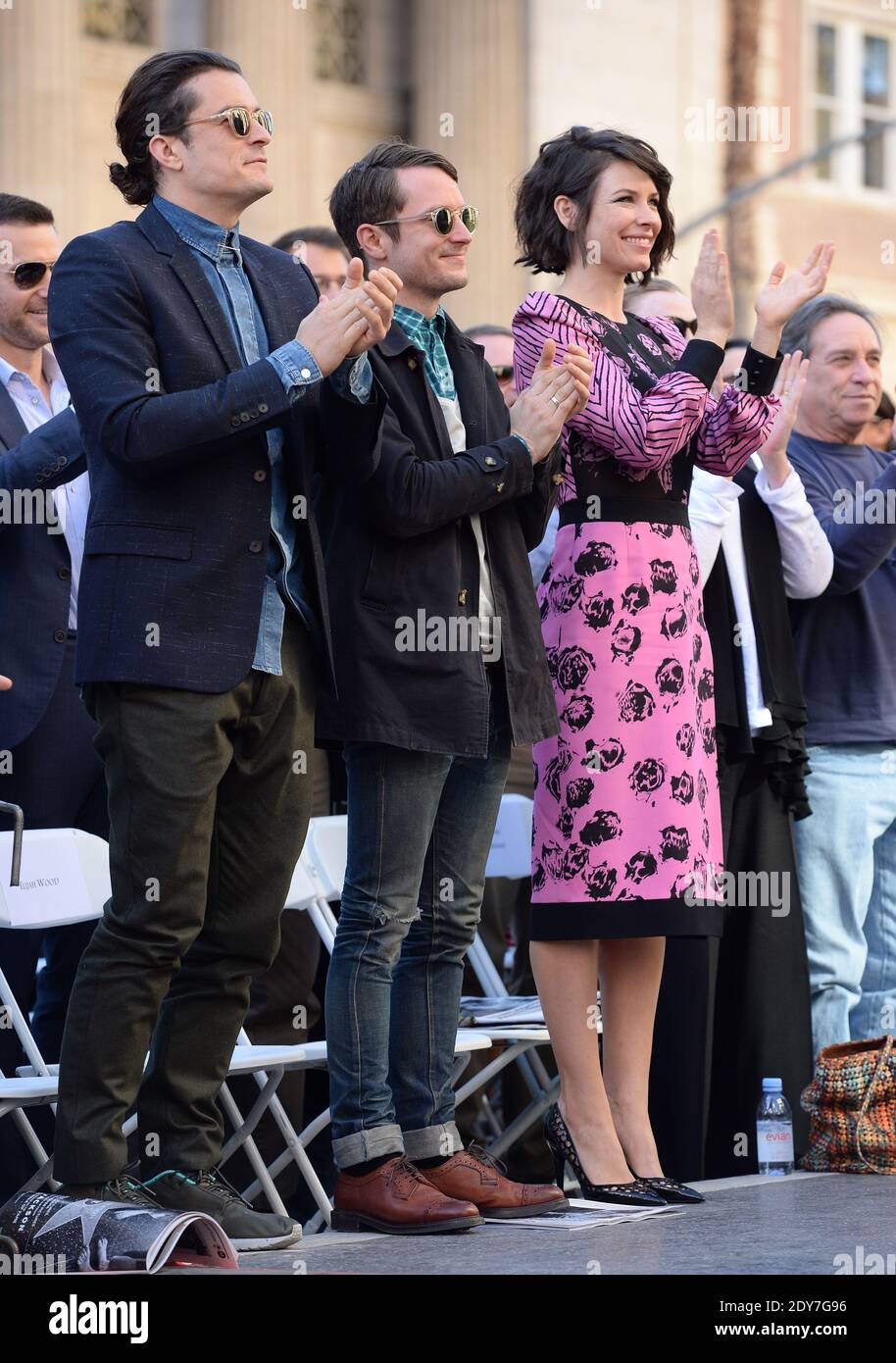 Orlando Bloom, Evangeline Lilly and Elijah Wood attend the ceremony ...