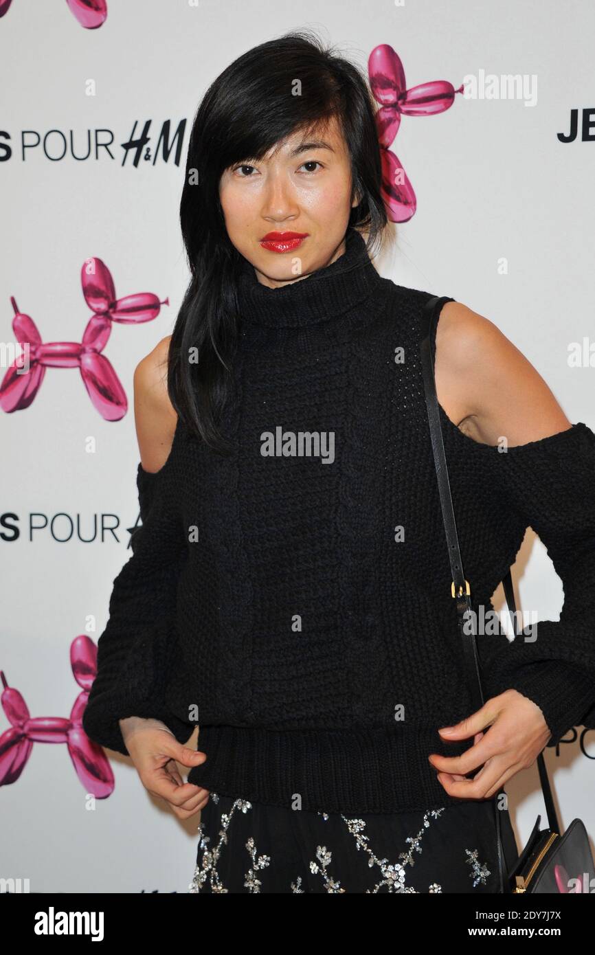 Mimi Xu attending the Jeff Koons for H&M party at the Centre Pompidou ...