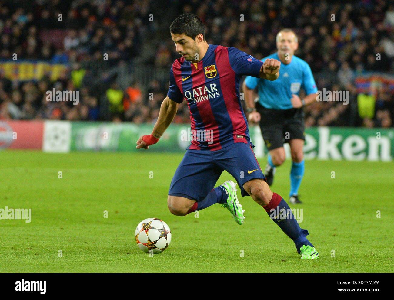 Barcelona's Luis Suarez during the UEFA Champions League soccer match ...