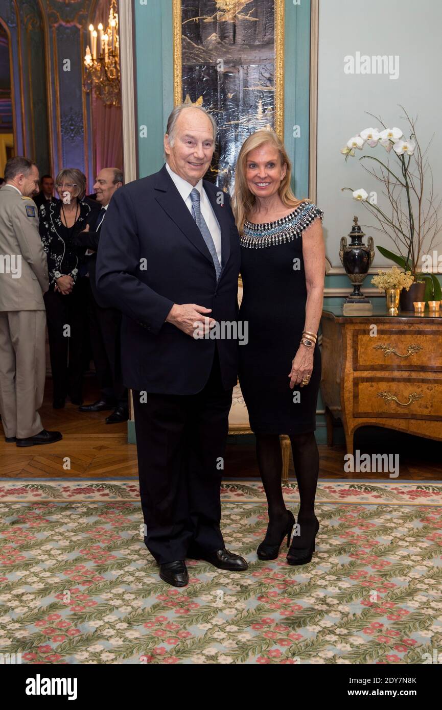 US ambassador in France Jane Hartley his Highness the Aga Khan during a ...