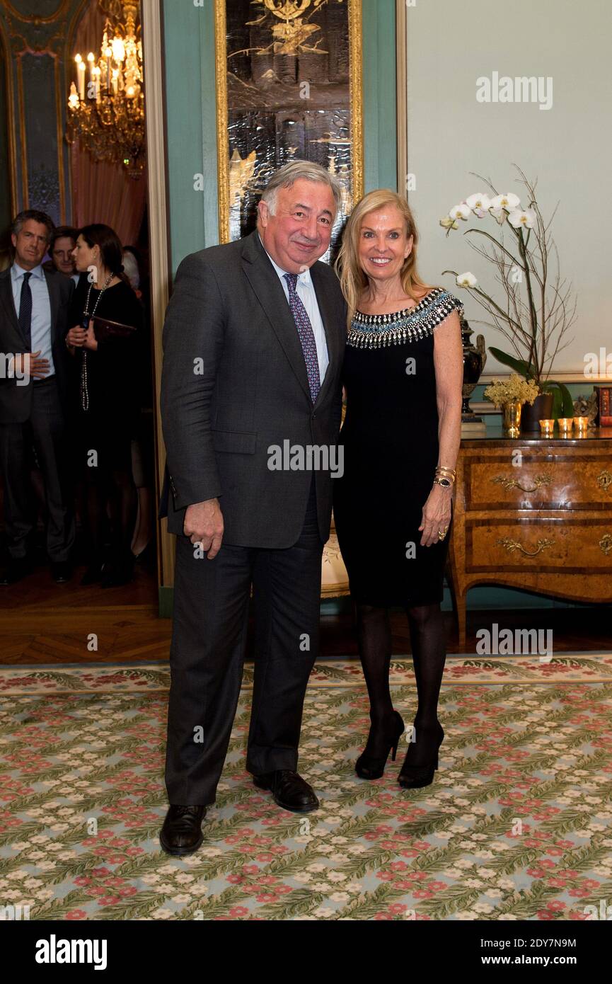 US ambassador in France Jane Hartley receives President of Senat Gerard ...