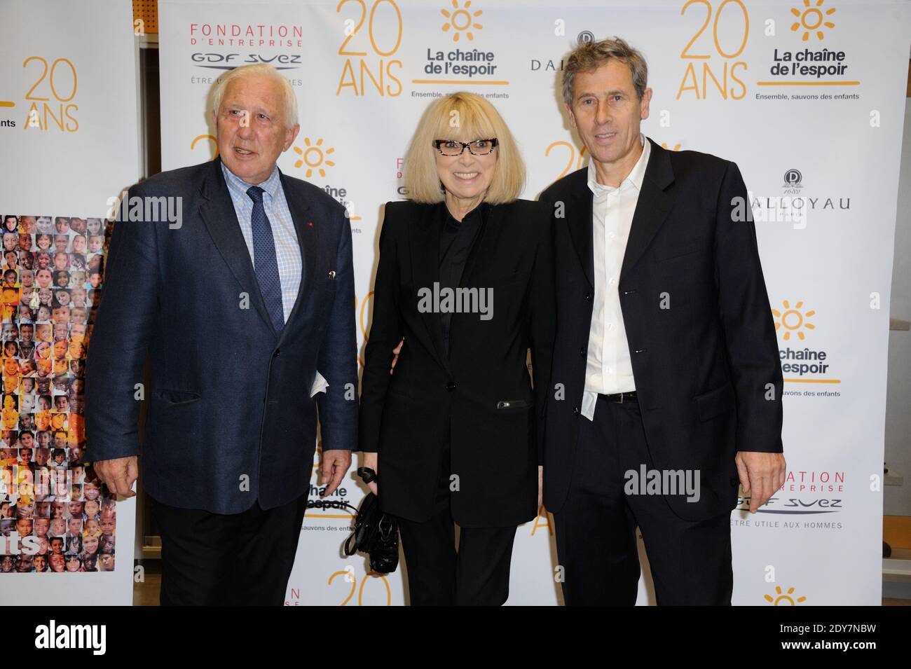 Alain Deloche, Mireille Darc, Eric Cheysson attending the 20th ...