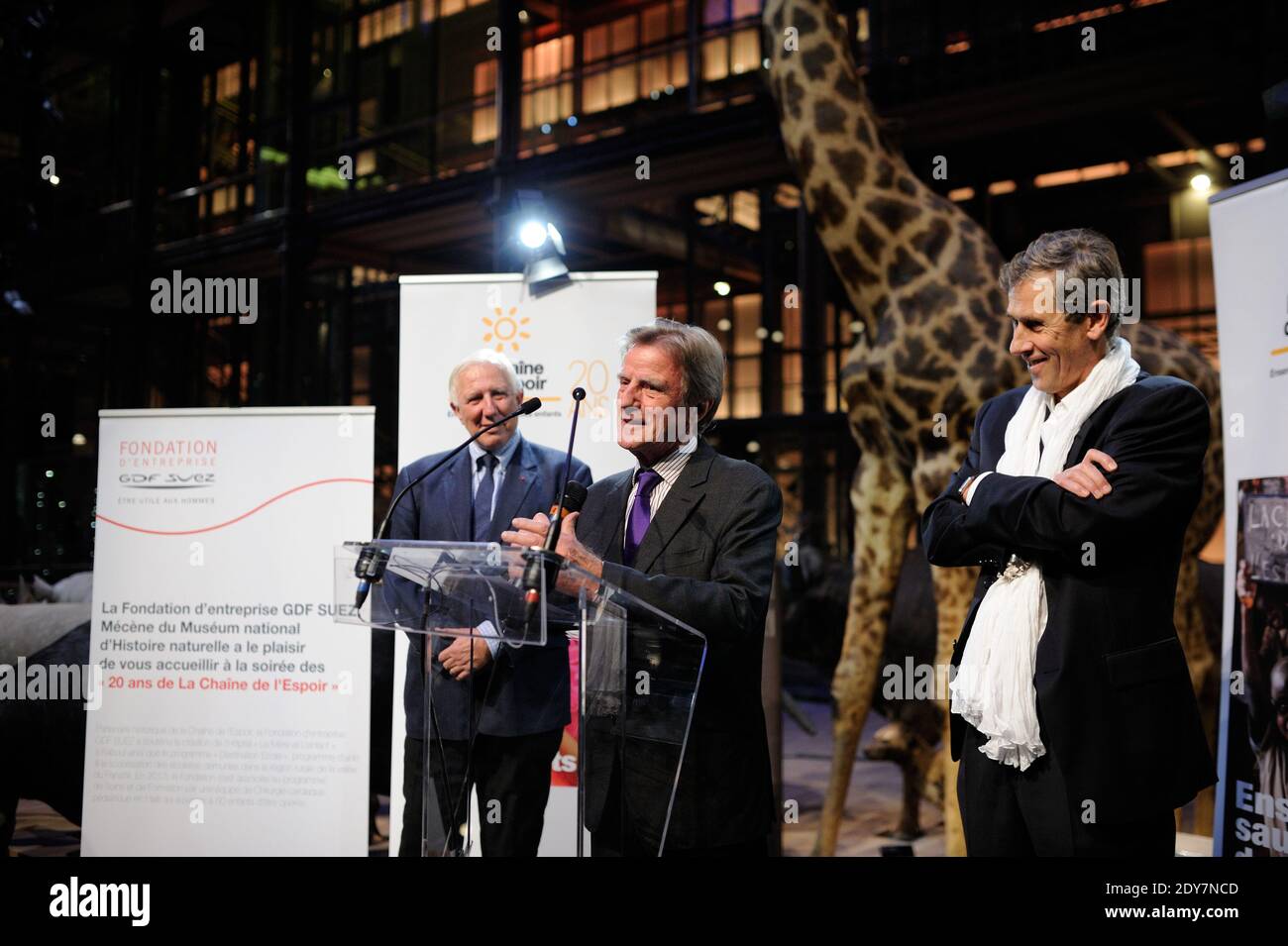 Alain Deloche, Bernard Kouchner attending the 20th anniversary of La ...