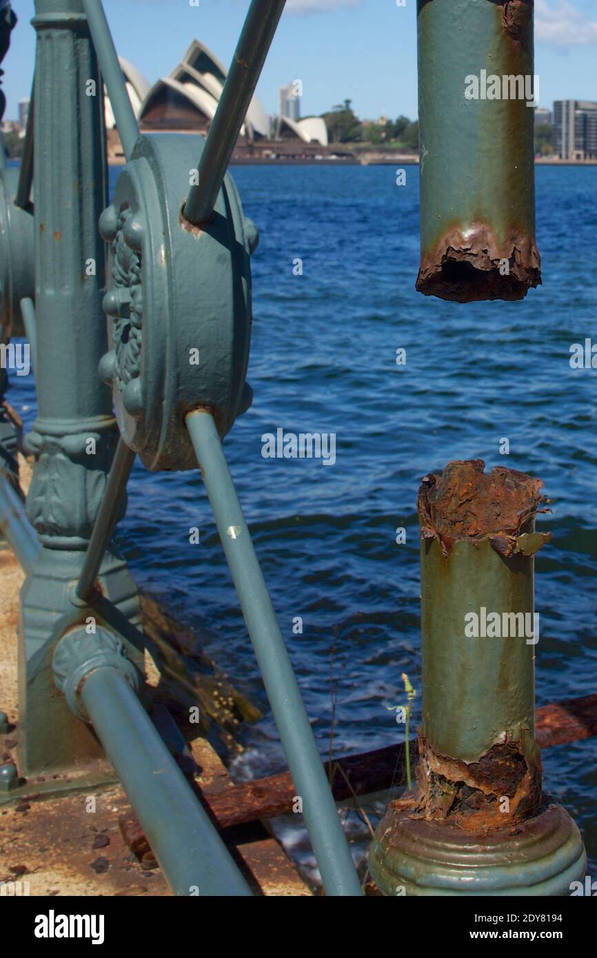 Broken metal railing hi-res stock photography and images - Alamy