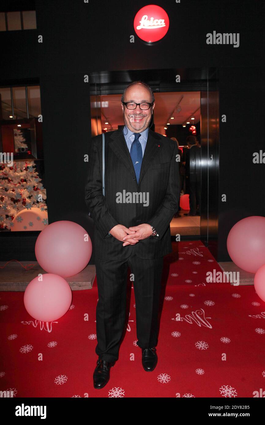 President Of Leica Alfred Schopf attending the opening of the new ...
