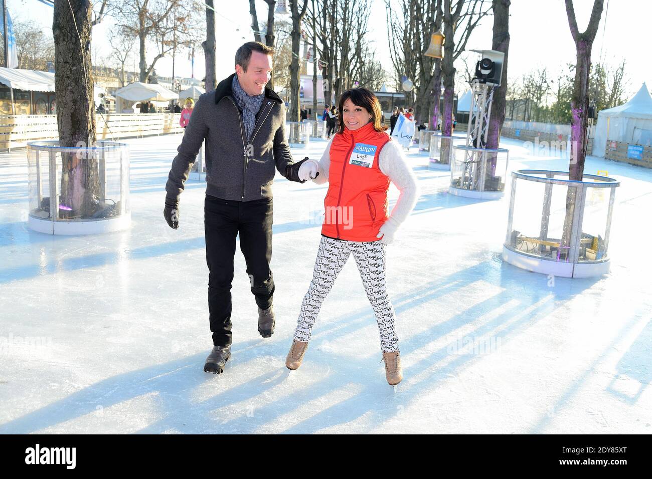 Stephane Rotenberg and Sarah Abitbol attending Fitness on Ice by Skate ...