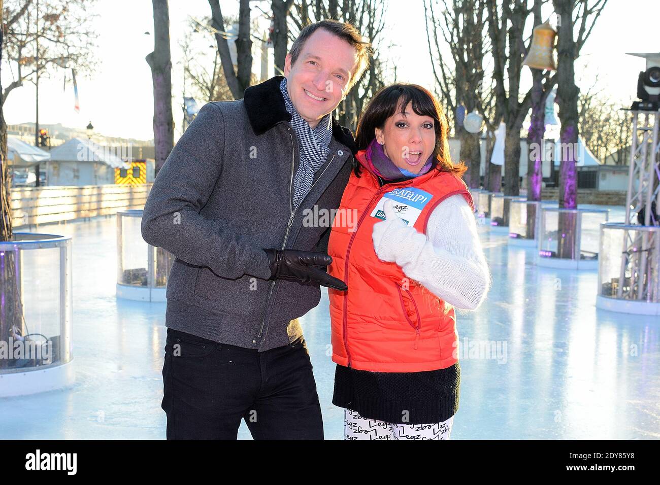 Stephane Rotenberg and Sarah Abitbol attending Fitness on Ice by Skate ...