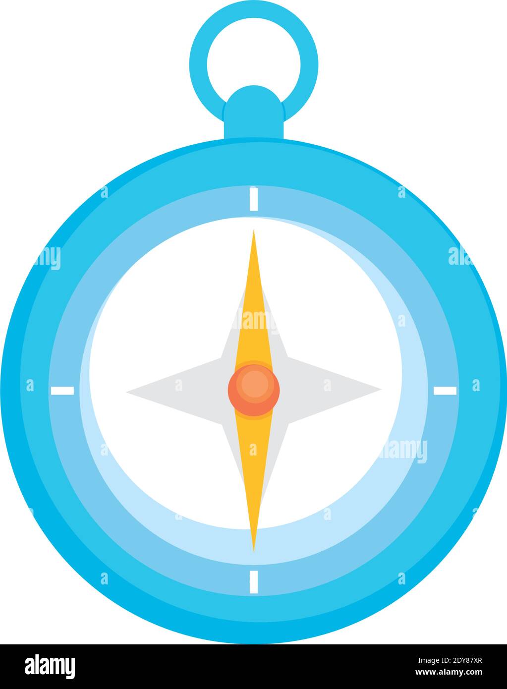 travel compass icon over white background, colorful design, vector ...