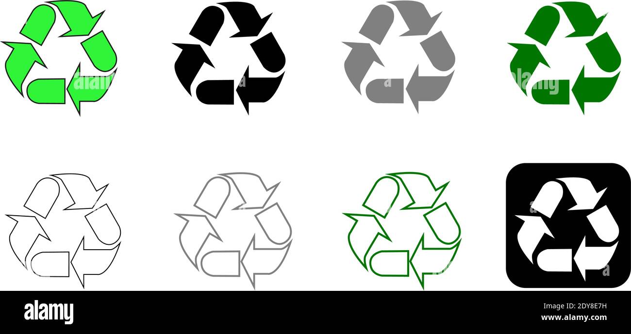 Set of universal recycling symbols. International symbol Stock Vector Image & Art - Alamy