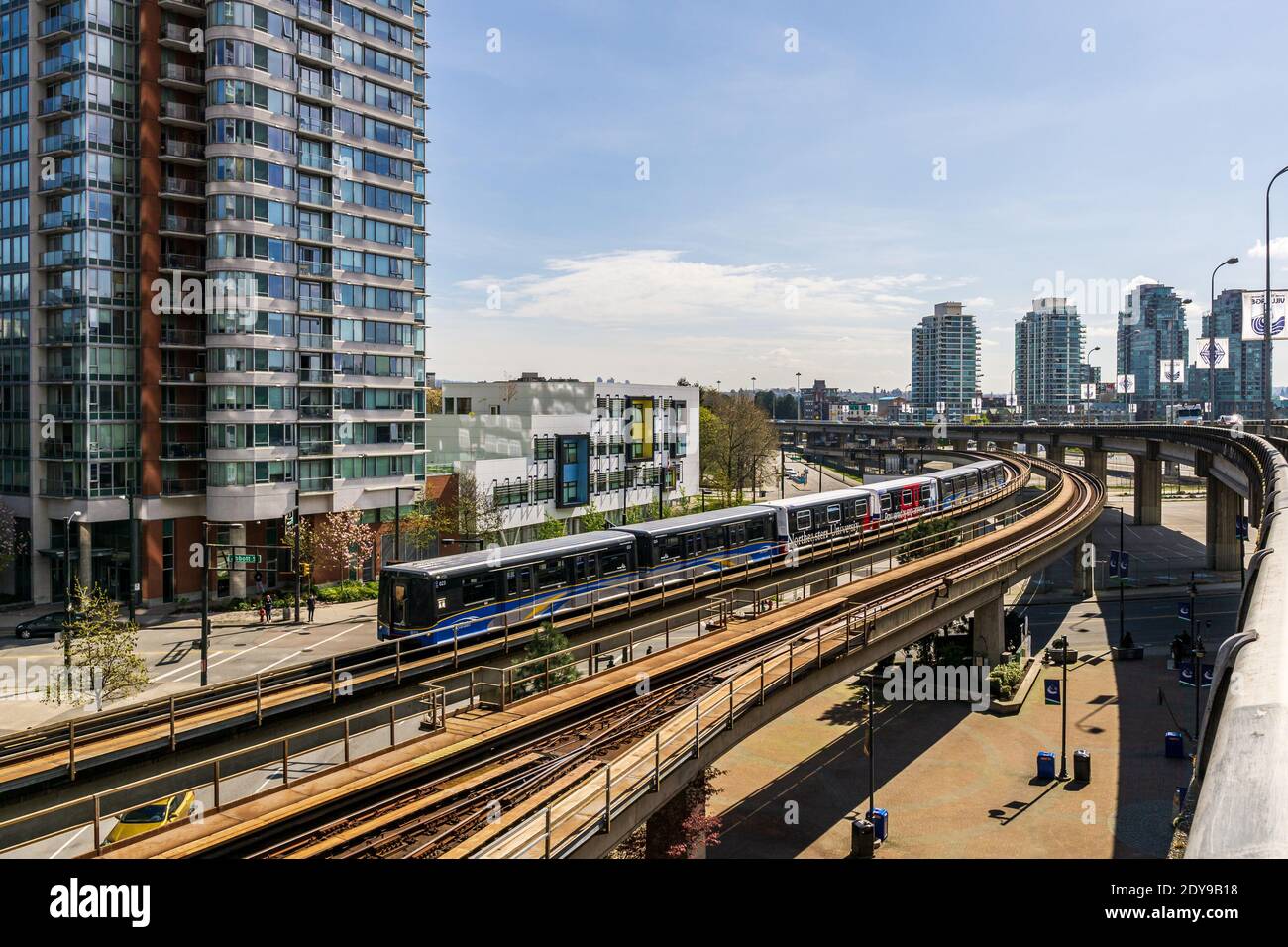 VANCOUVER, CANADA - APRIL 14, 2020: SkyTrain rapid transit system ...
