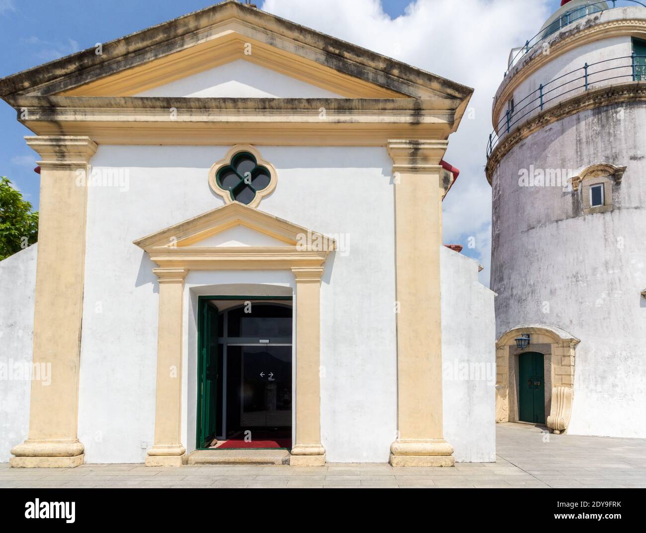The chapel and lighthouse inside Guia Fortress in Macau Stock Photo - Alamy