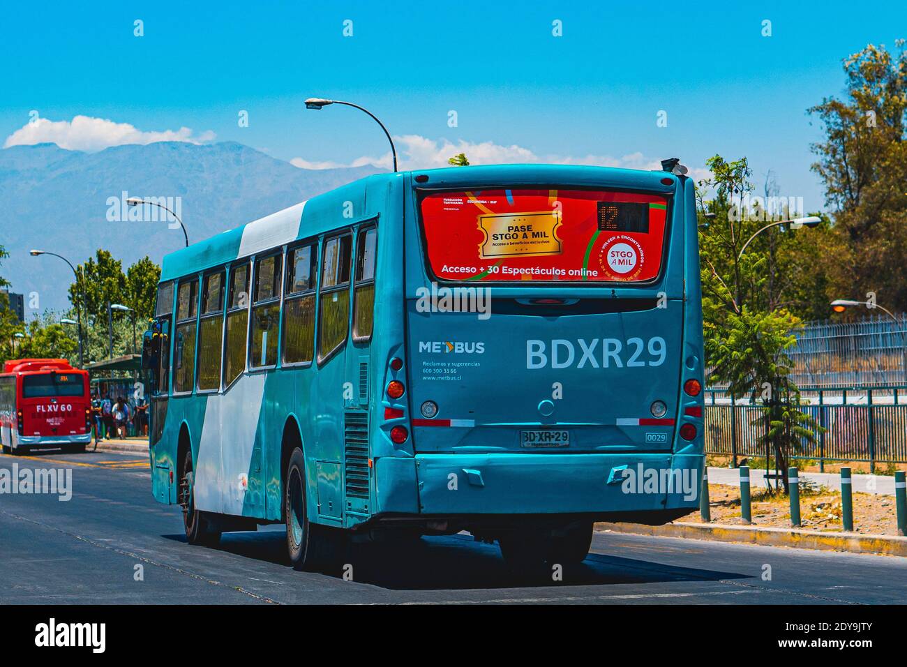 Santiago, Chile - December 2020: A Transantiago bus in Santiago Stock ...