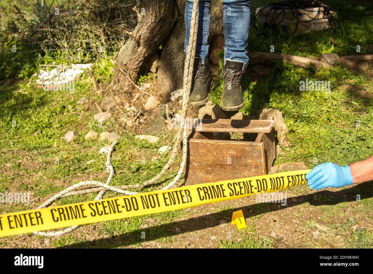 Hanged man feet hi-res stock photography and images - Alamy