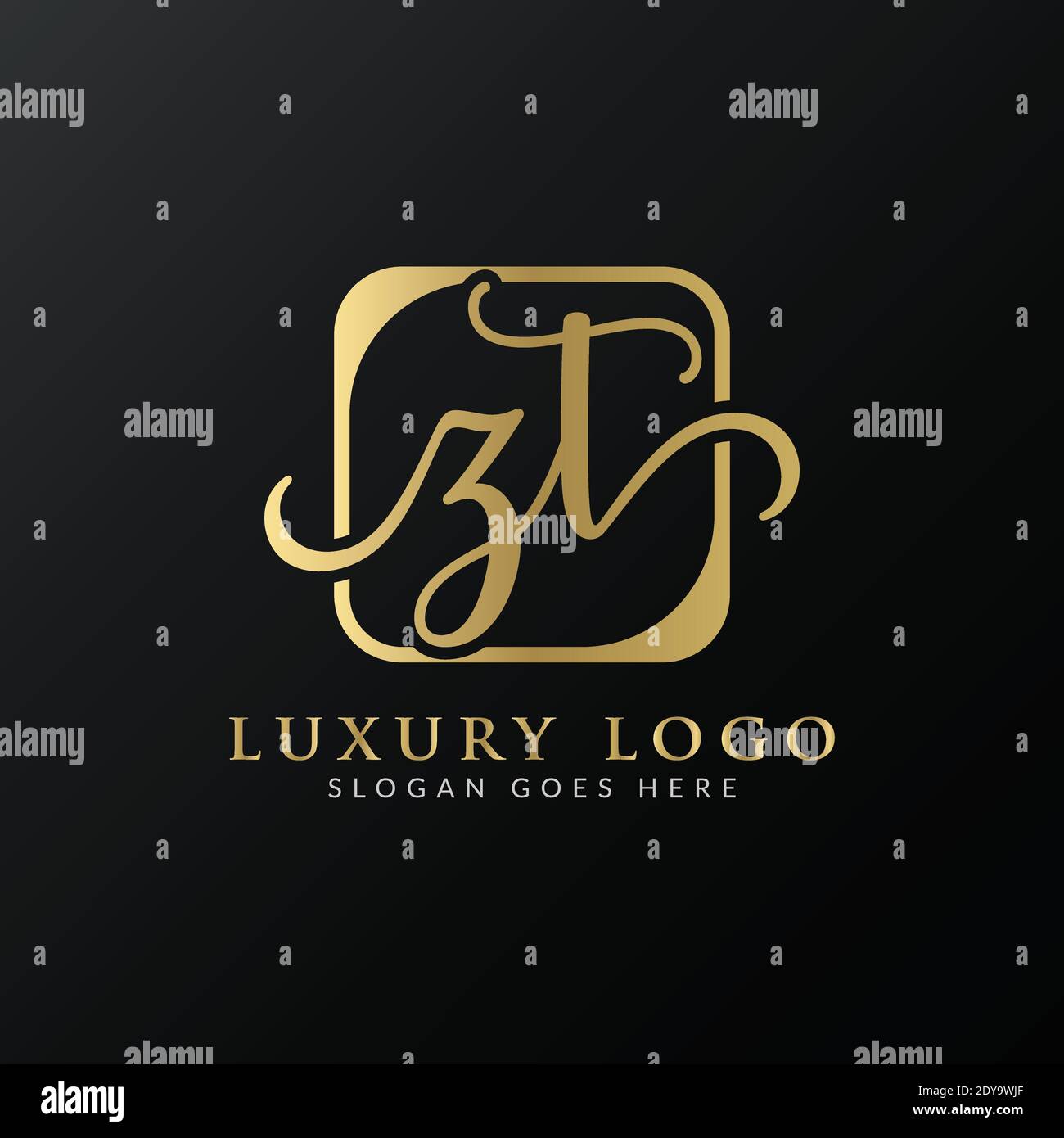 ZT Logo Design Vector Template. Initial Luxury Letter ZT Vector ...