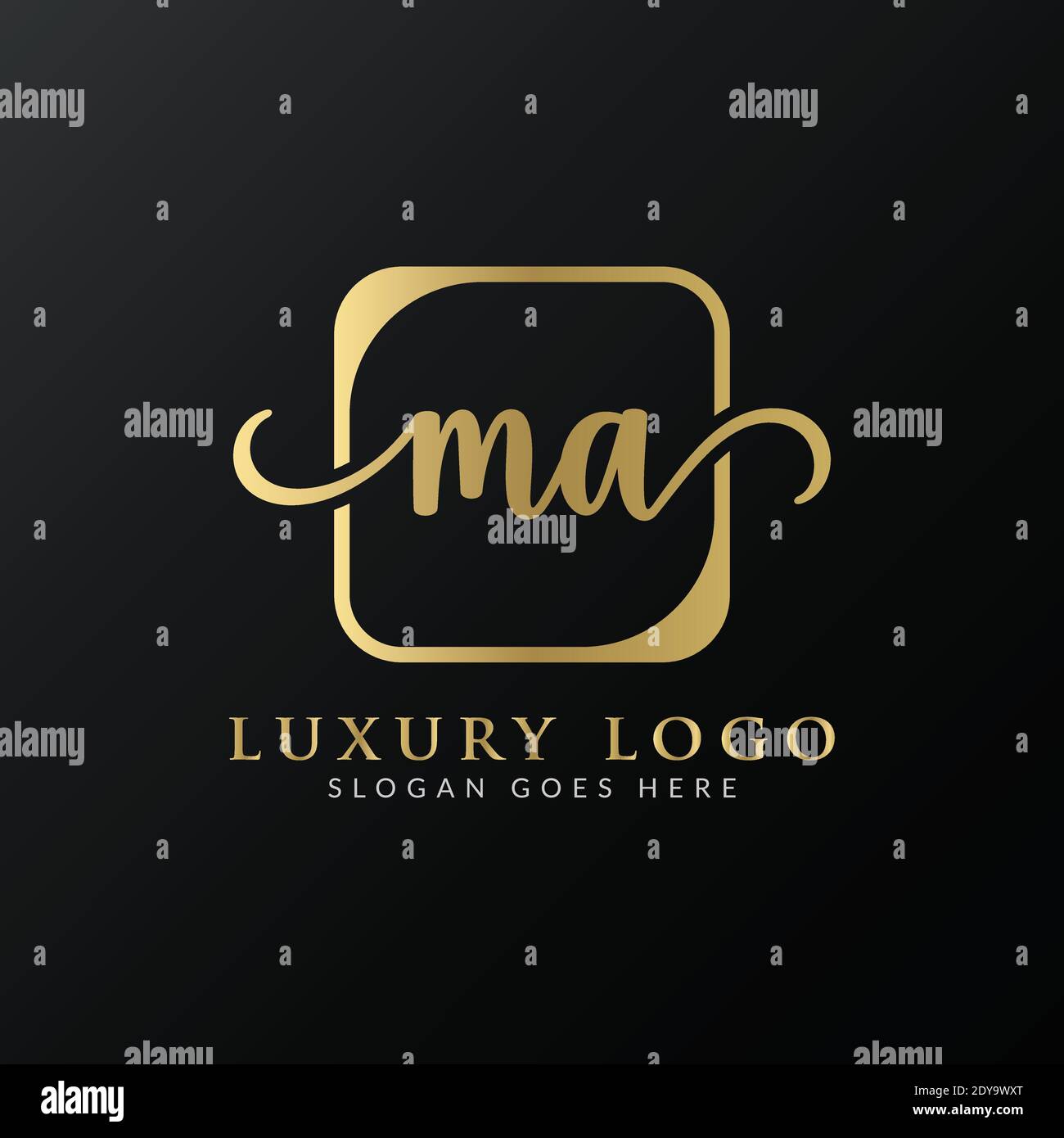 Initial MA letter Logo Design vector Template. Luxury Letter MA logo ...