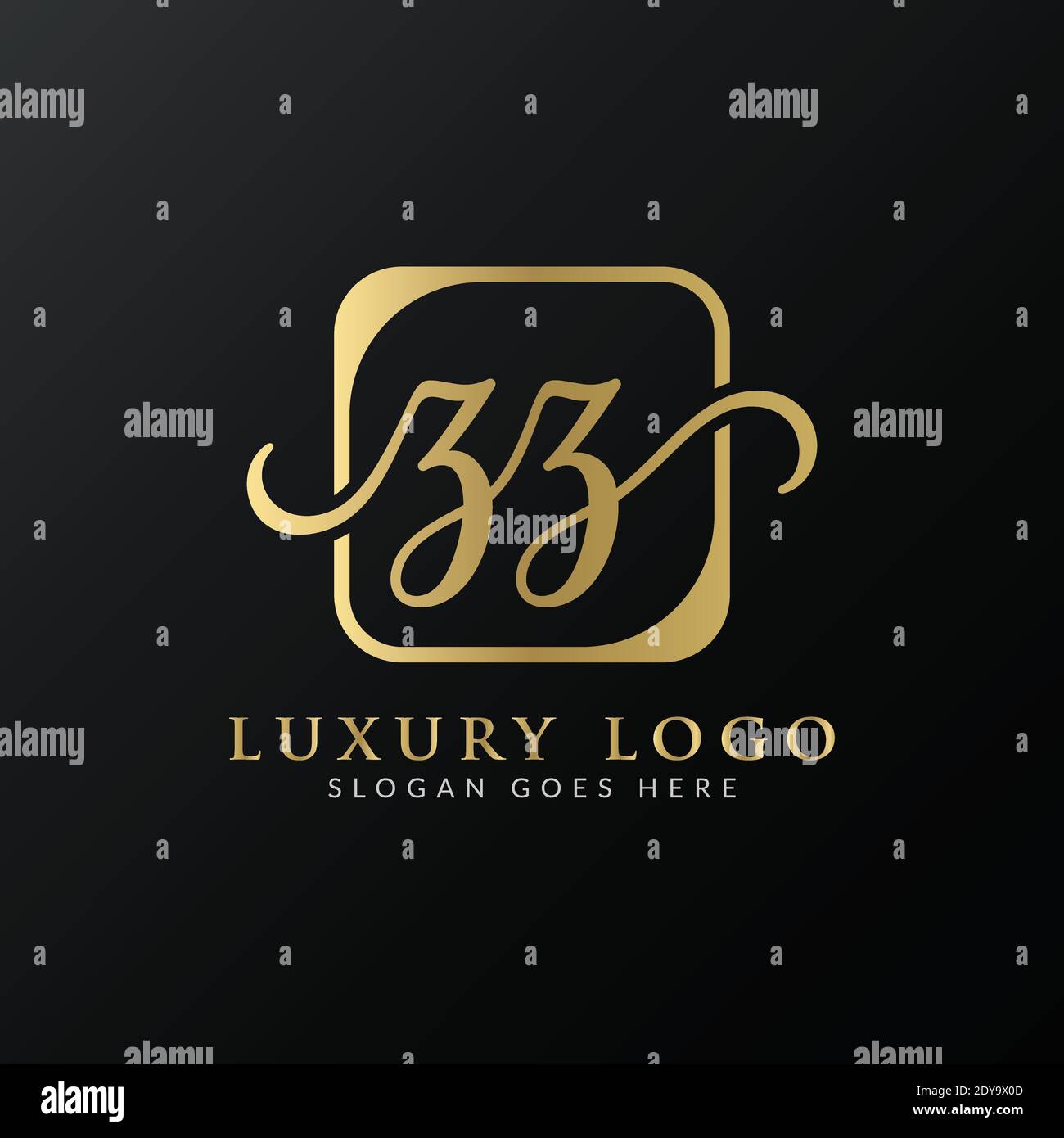 ZZ Logo Design Vector Template. Initial Luxury Letter ZZ Vector ...