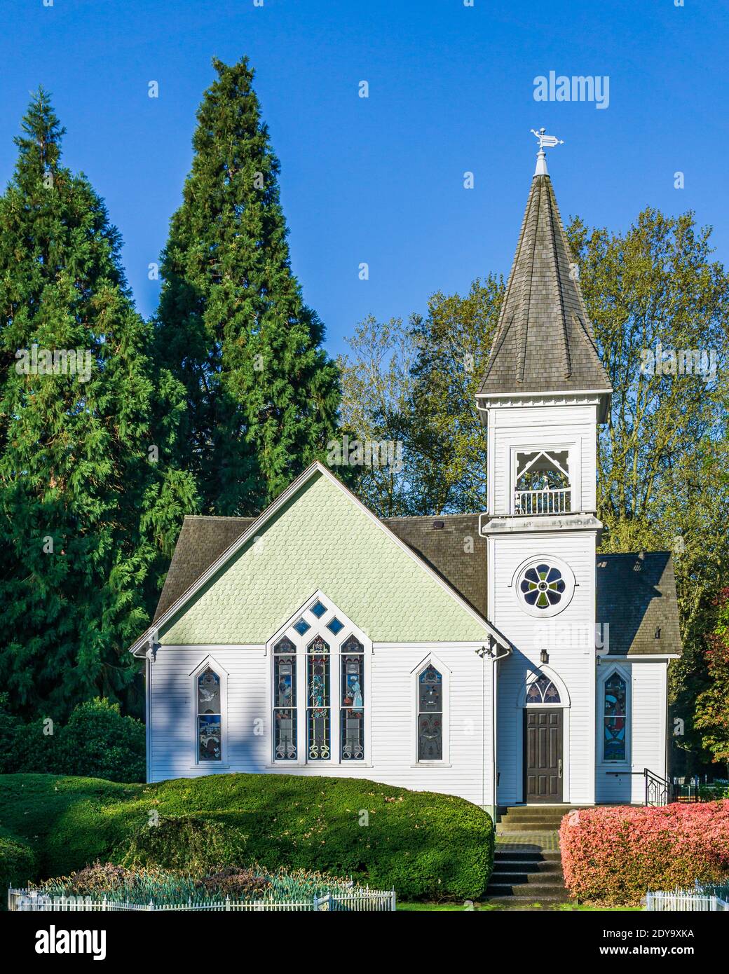 RICHMOND, CANADA - SEPTEMBER 30, 2020: Church historic Richmond Chapel ...