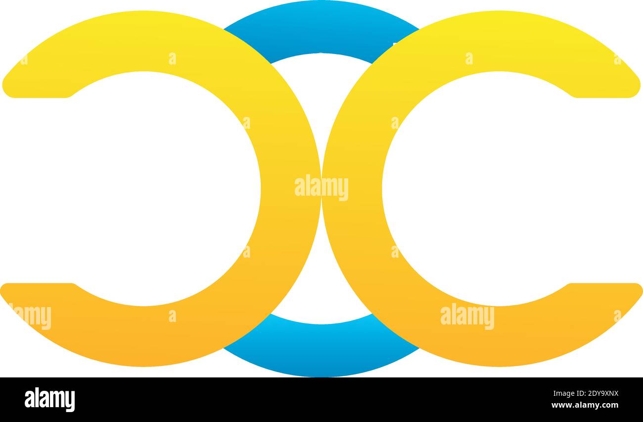 letters and rings company logo colorful design icon vector illustration ...