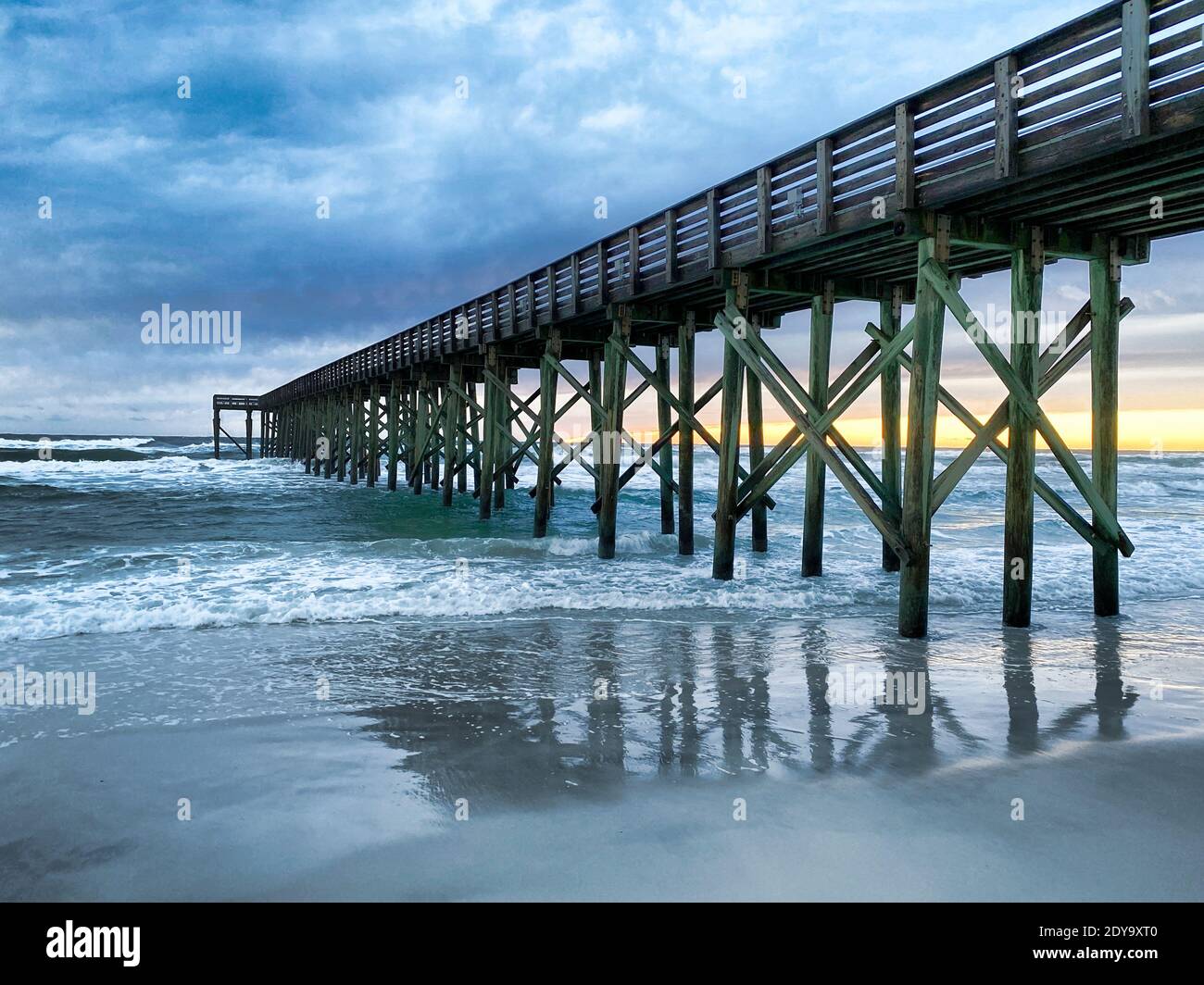 Winter View of Pier at St. Andrews State Park in Panama City, Florida ...