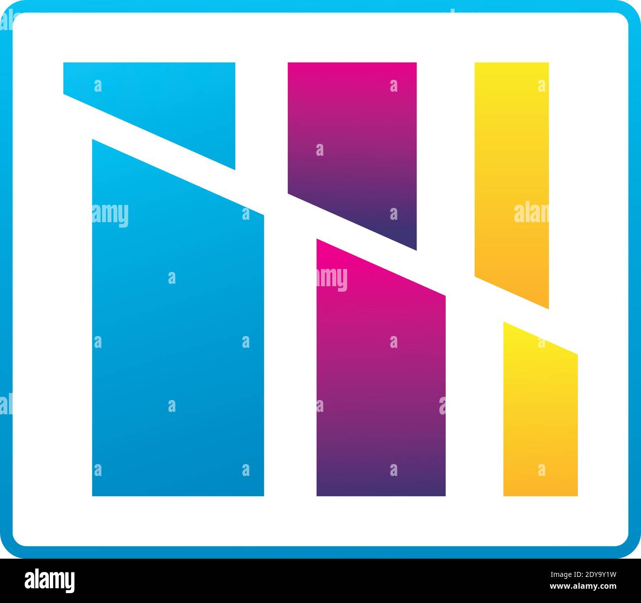 colors bars in square company logo colorful design icon vector ...