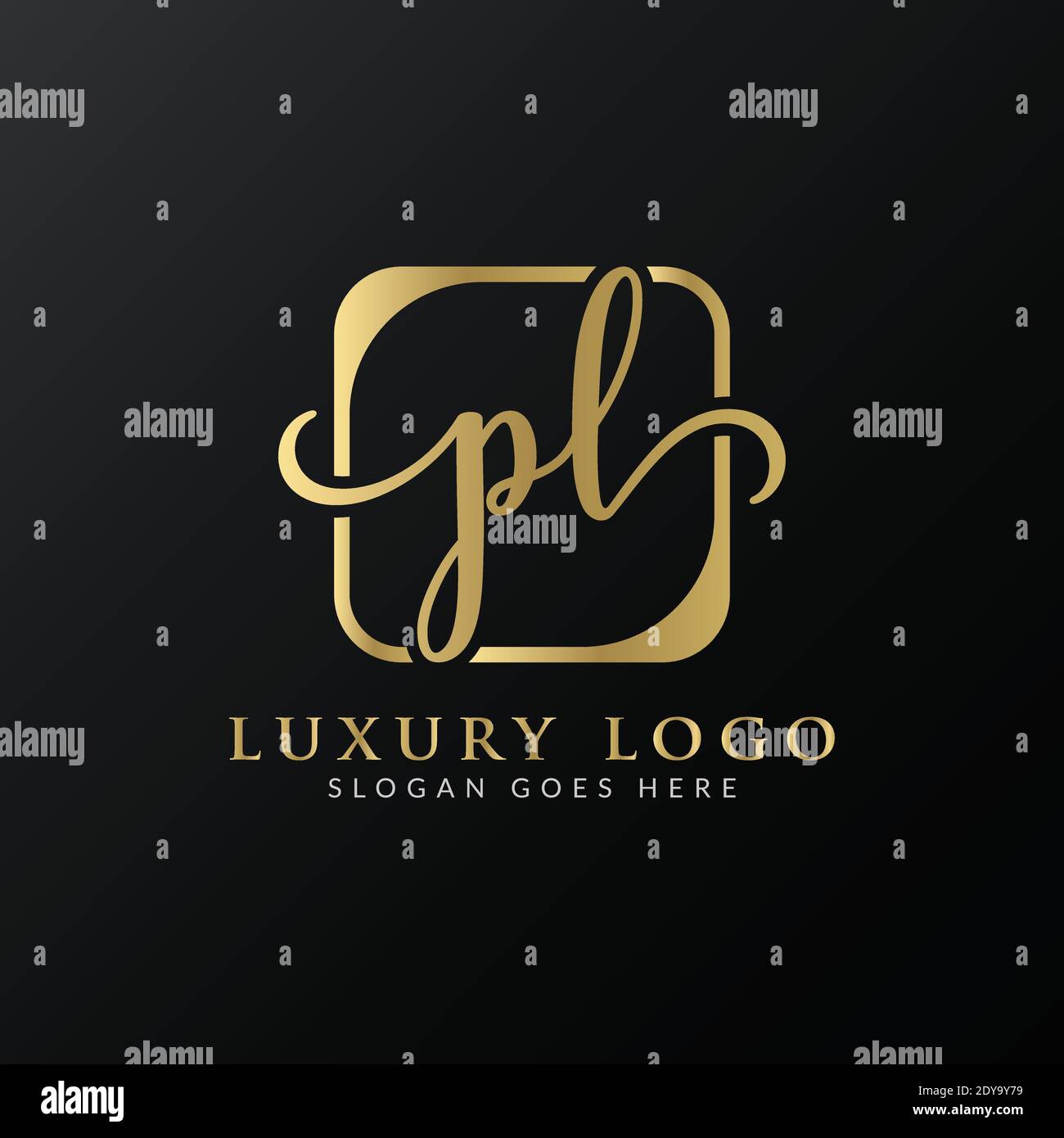 Initial PL Letter Logo Design Modern Typography Vector Template ...